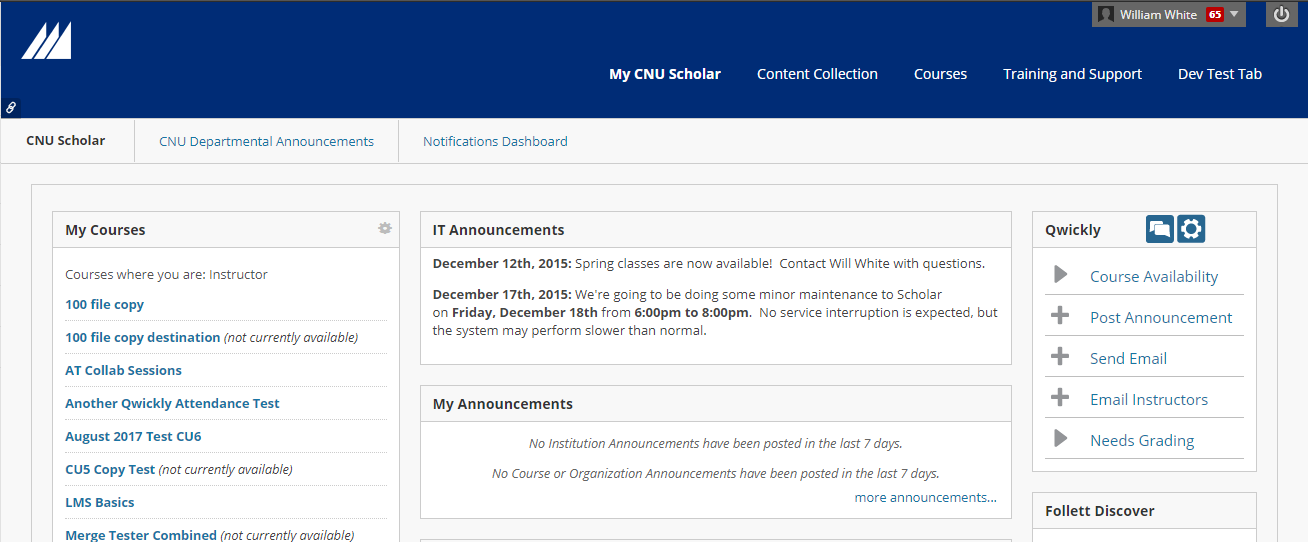 Instructional Technologies @ CNU: Major Scholar Upgrade May 2019