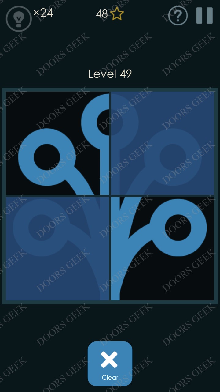 Symmetry - Drawing Puzzles Level 49 ~ Doors Geek