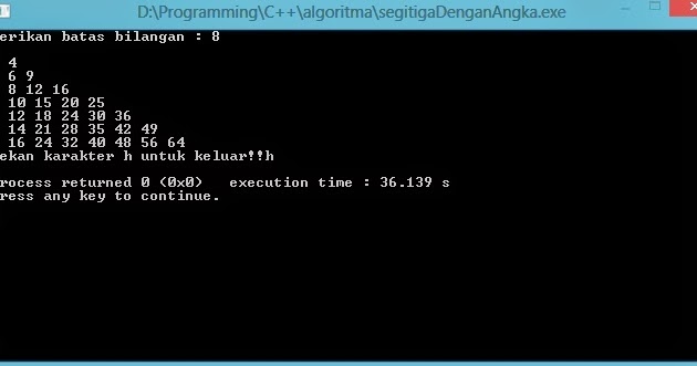 kodeprogramcpp: Membentuk Segitiga Dengan Angka