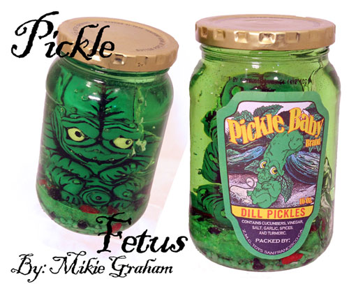 Pickle Fetus by Zombiemonkie for Suburban Vinyl's Little Green Men show