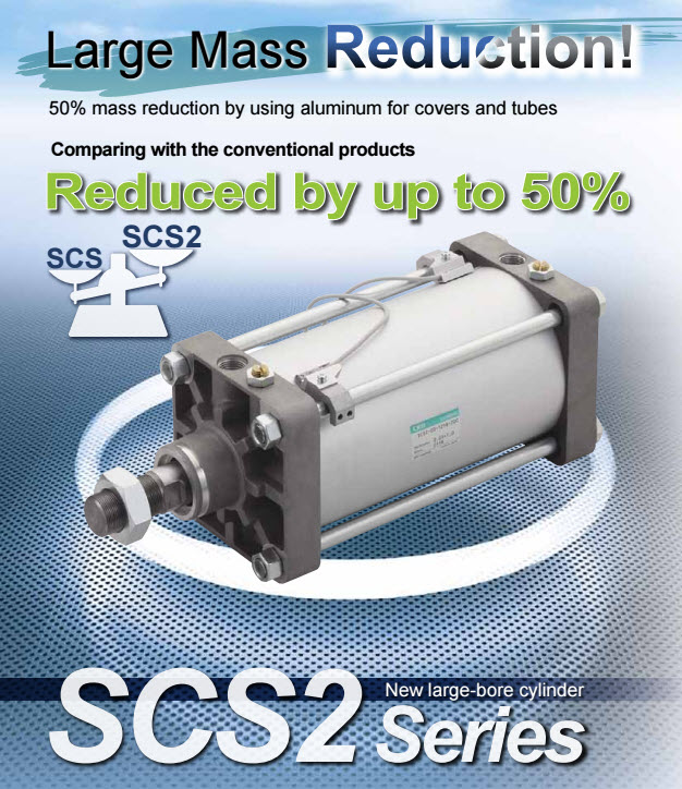 รายละเอียดแสดงสเปกของ กระบอกลมนิวเมติกส์ SCS2/SCS2-N/SCS2-LN Large bore ...