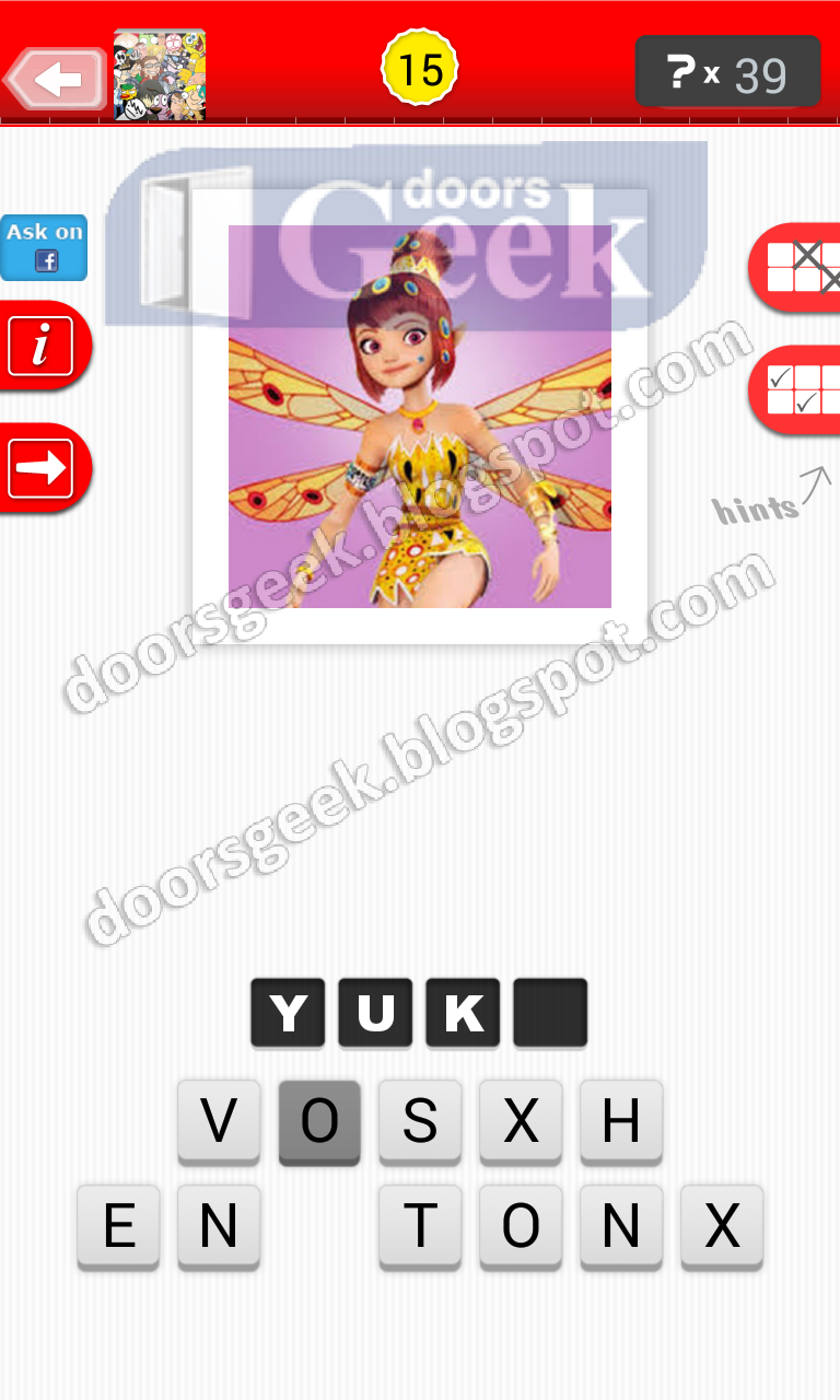 Guess The Cartoon Level 27-15 ~ Doors Geek