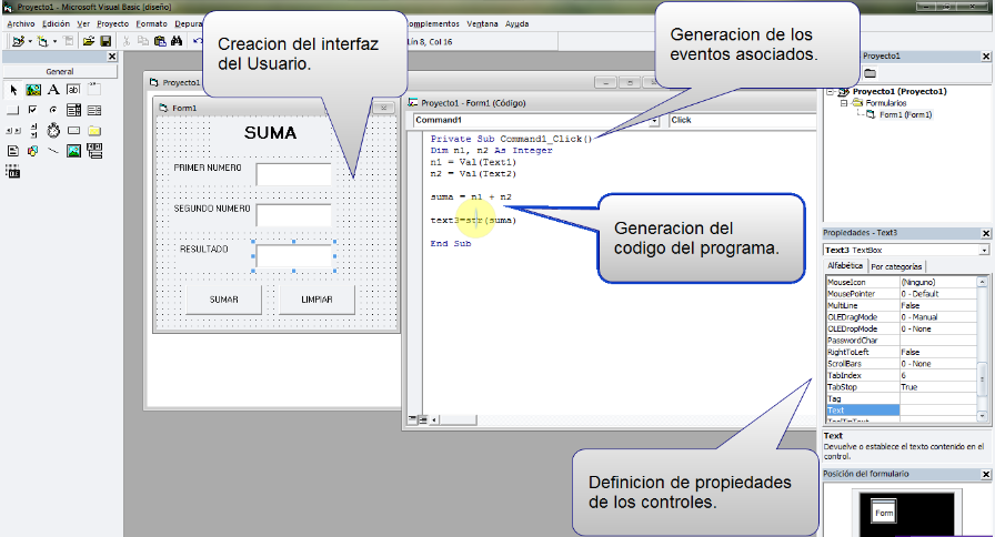 VISUAL BASIC: MODO DISEÑO Y EJECUCIÓN