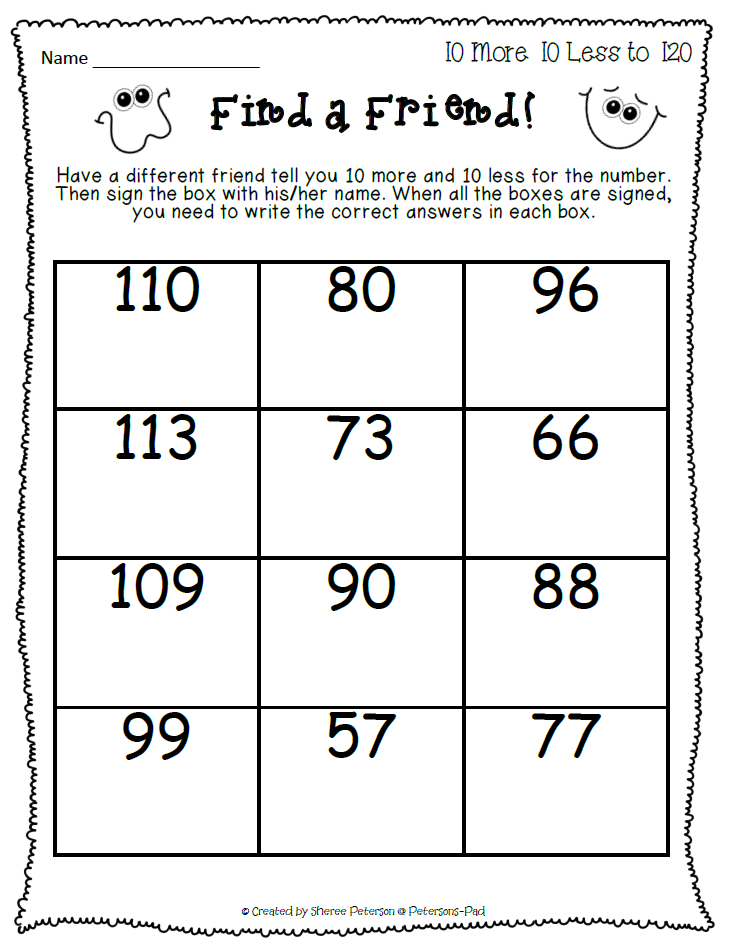 Peterson's Pad: More and Less Freebie and New Number Charts
