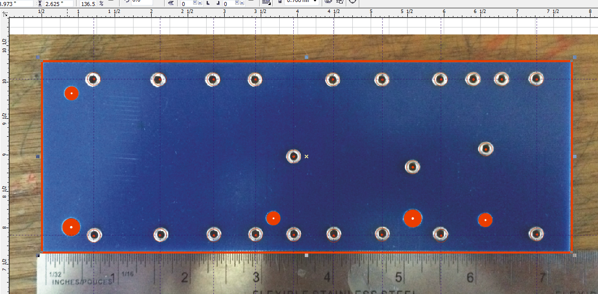 Scoltx's Amp Blog: Making eyelet or turret board drill templates.