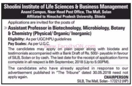Shoolini Institute of Life Sciences and Business Management, Solan ...