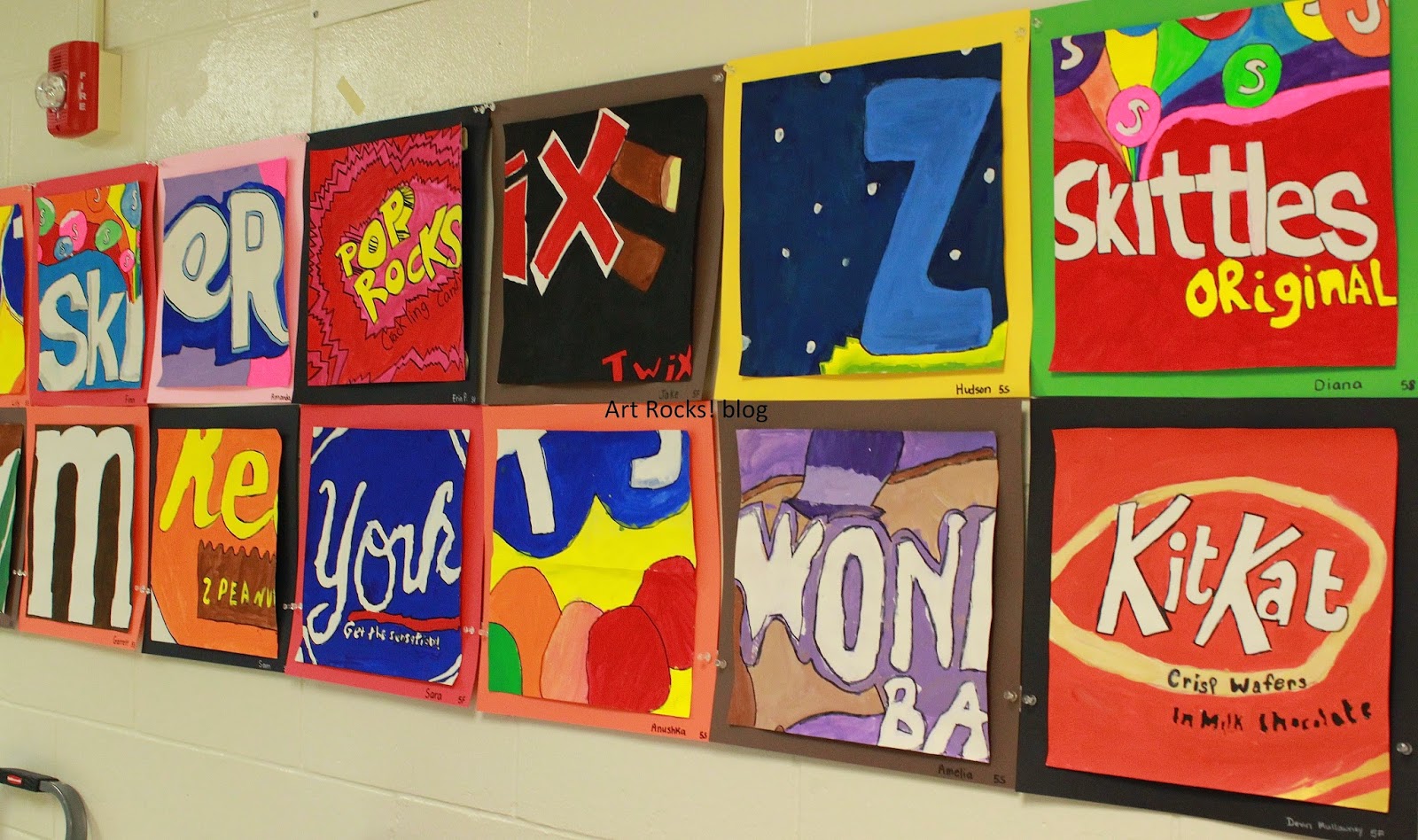 Art Rocks Grade 5 Finished Candy Paintings