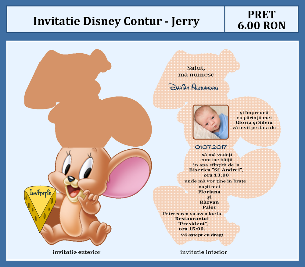 BebeStudio11.com - Invitatii Nunta‎ si Botez: Invitatii Botez - Jerry ...