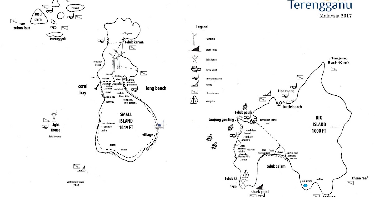 Tourist Information Centre Kuala Besut: Perhentian Island's Map