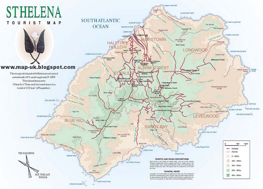 Map of UK: Saint Helena Regional Political Map