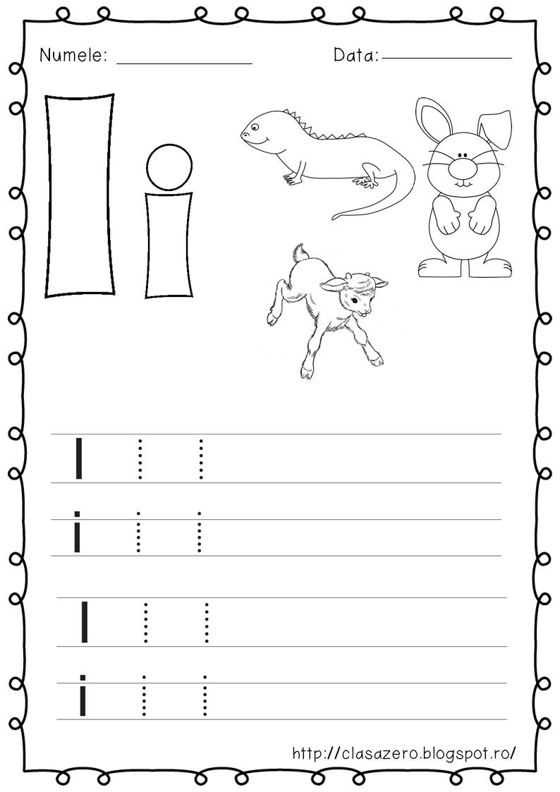 Clasa pregatitoare: Fise litere