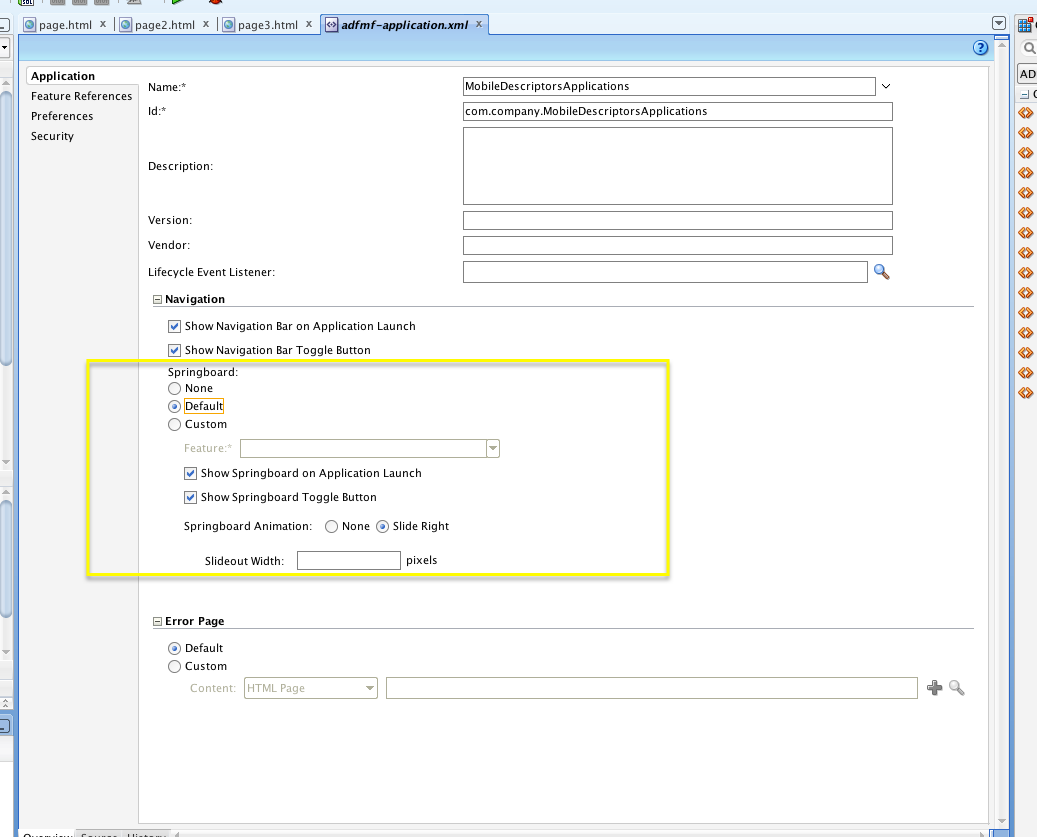 Born To DeBug: Oracle ADF Mobile: adfmf-application.xml and adfmf-feature.xml Part 1