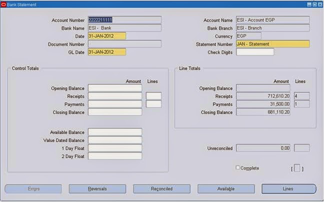 Oracle Applications: Oracle R12 Cash Management