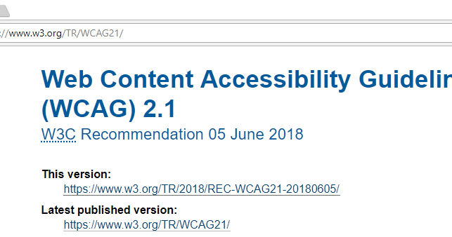 Accesibilidad en la Web: Publicado WCAG 2.1