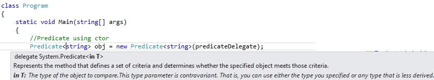 Predicate delegate in C# ~ A Developer Journey who codes for fun