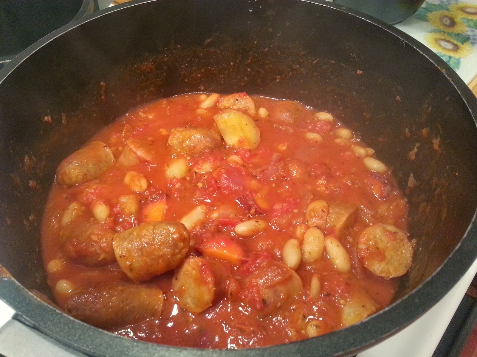 Les douceurs de genny: SAUCISSES ITALIENNES SAUCE AUX HARICOTS BLANCS