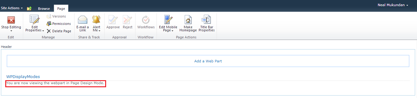 SharePoint: SharePoint 2010 - Handling page display modes in webpart