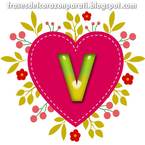 Frases para tu Corazón: Iniciales Corazón Floral(Ver más)