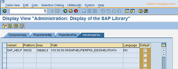 sidadm: SAP HTML help library