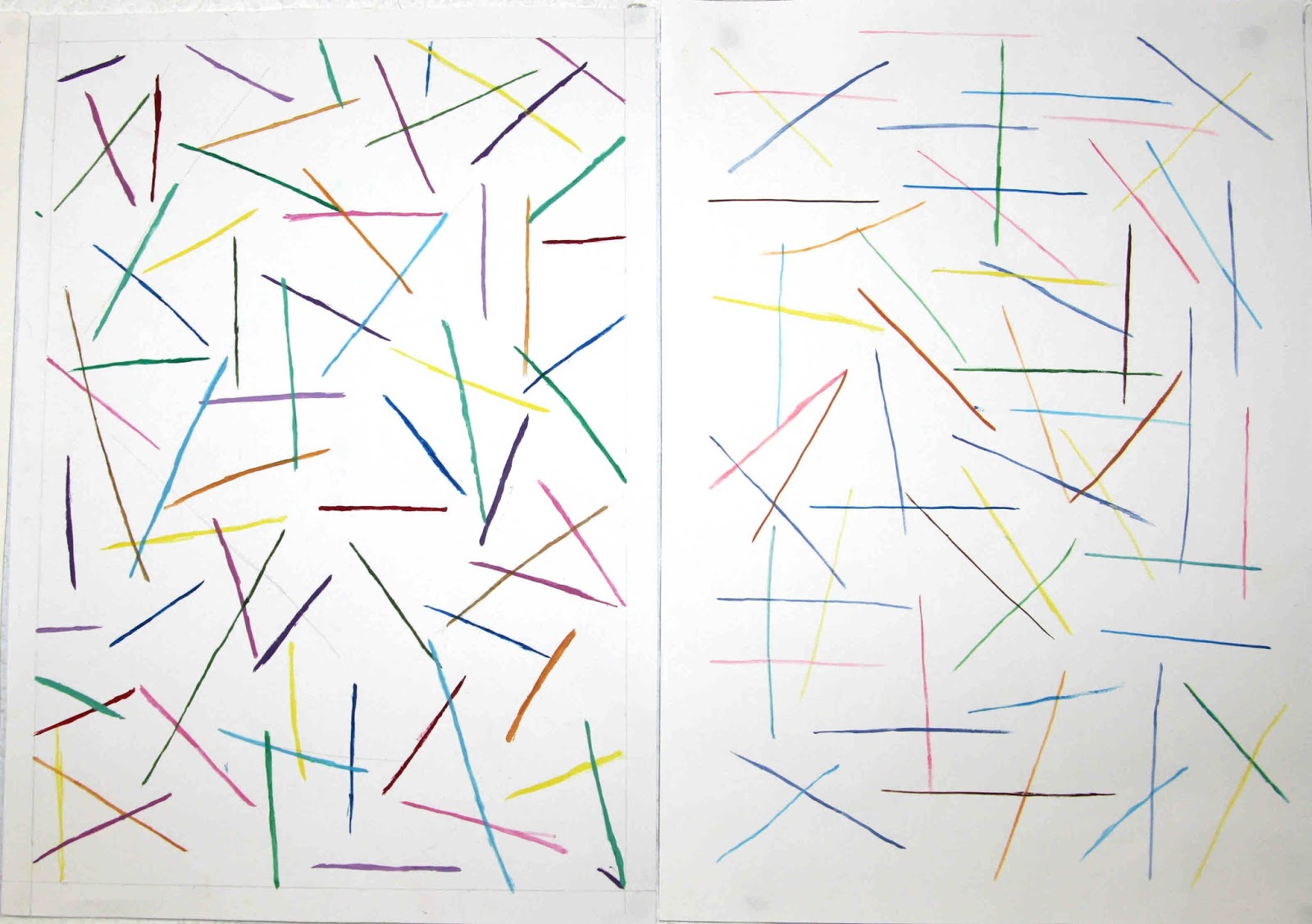 A B C D VISUAL: Trazados con pincel: ejercicios con líneas