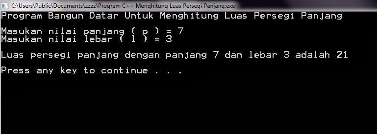 Mencari Luas Persegi Panjang Menggunakan DEV C++ | BELAJARYOK.COM
