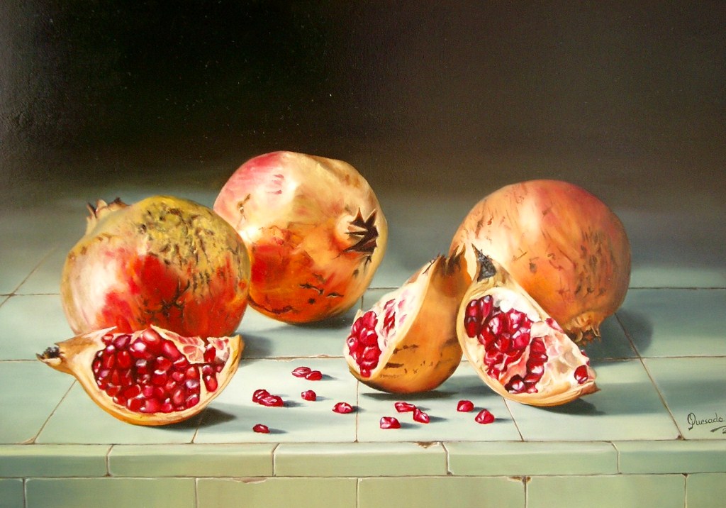 Granada. Bodegón | Pintura de fruta, Bodegones al oleo, Imagenes de arte