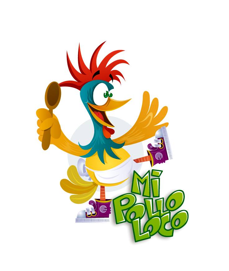 El pollo loco- DISEÑO DE MASCOTA ilustraciones, storyboard, diseño de ...