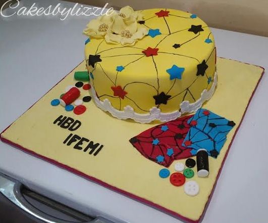 Oh my! Check out this amazing Ankara fabric inspired cake