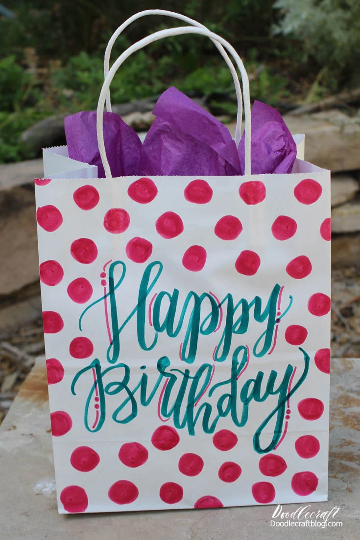 Brush Calligraphy Paper Gift Bags!
