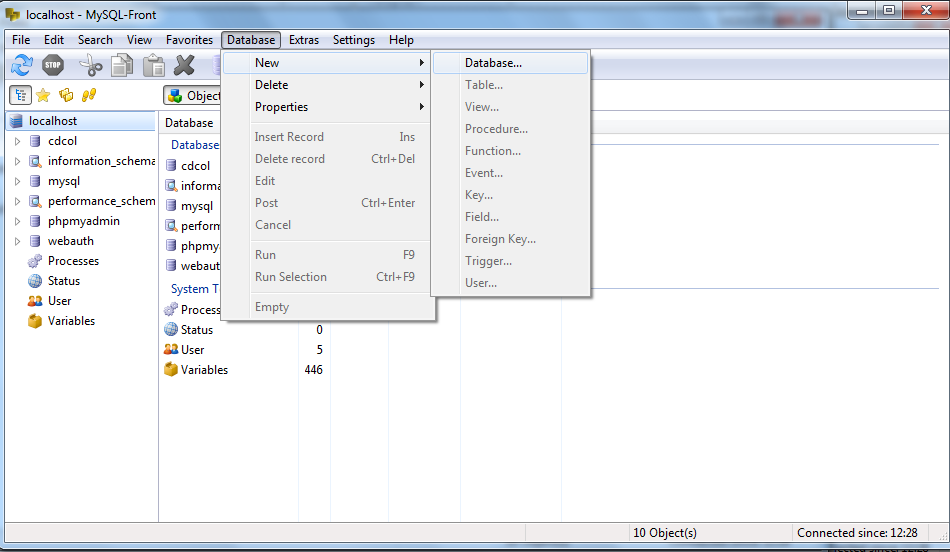 Langkah – Langkah Membuat Database - Web Tutorial