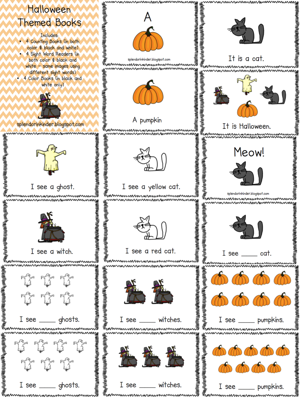 Splendor in Kinder: Halloween Emergent Readers