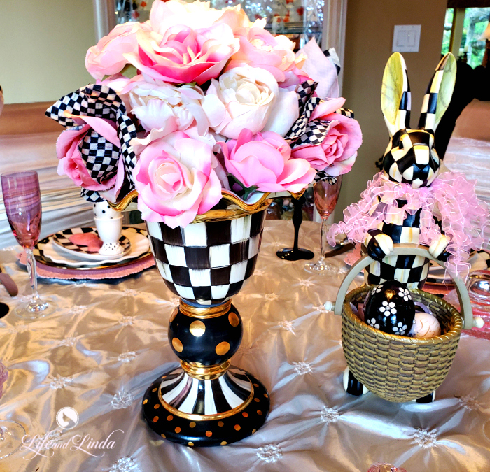 Mackenzie Childs Table With Pink | Life and Linda