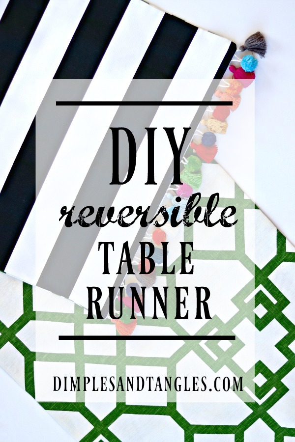 DIY REVERSIBLE TABLE RUNNER TUTORIAL | Dimples and Tangles