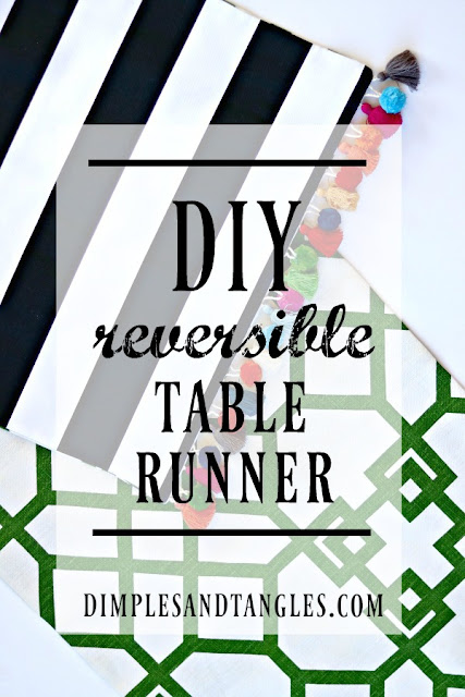 DIY REVERSIBLE TABLE RUNNER TUTORIAL | Dimples and Tangles
