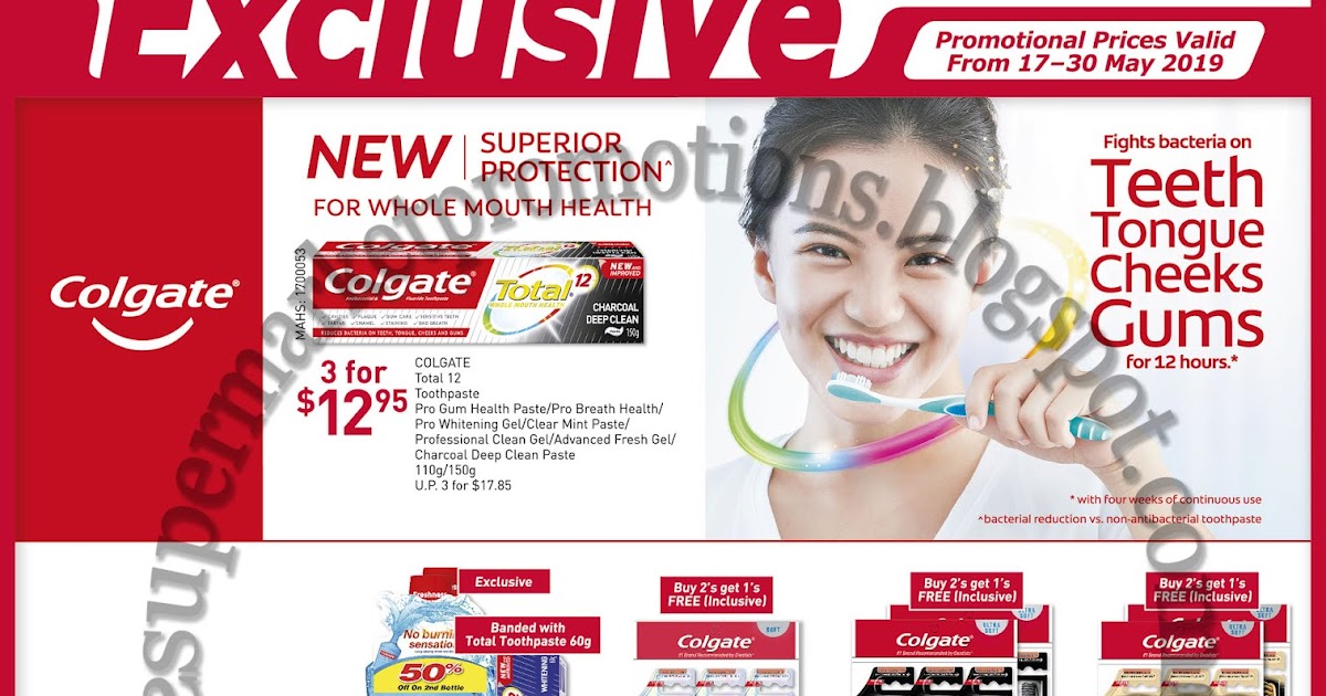 NTUC FairPrice Colgate Promotion 17 - 30 May 2019 ~ Supermarket Promotions