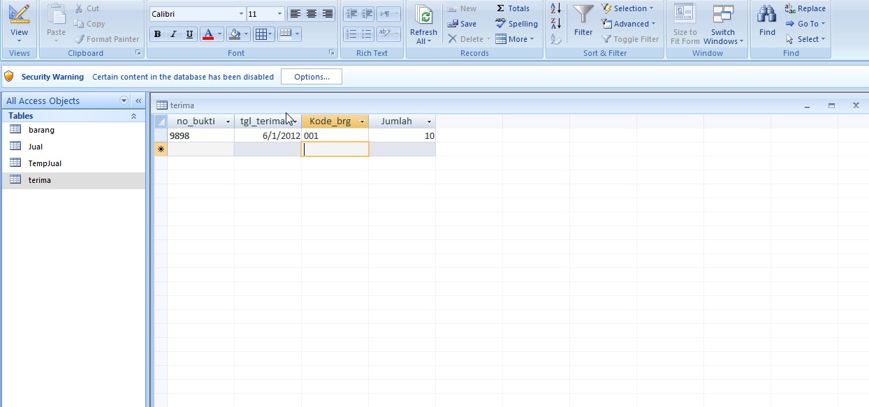 gadget: Contoh Database Access