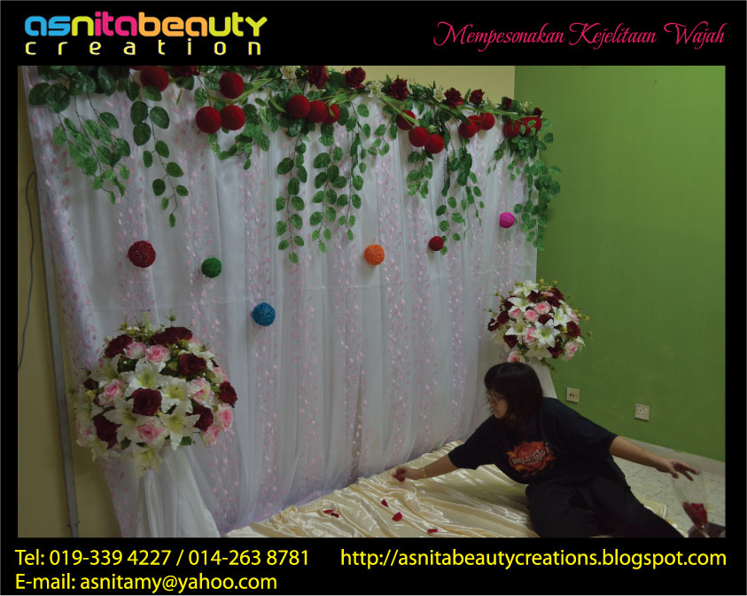 Backdrops untuk Majlis Berendoi | Asnita Beauty Creation