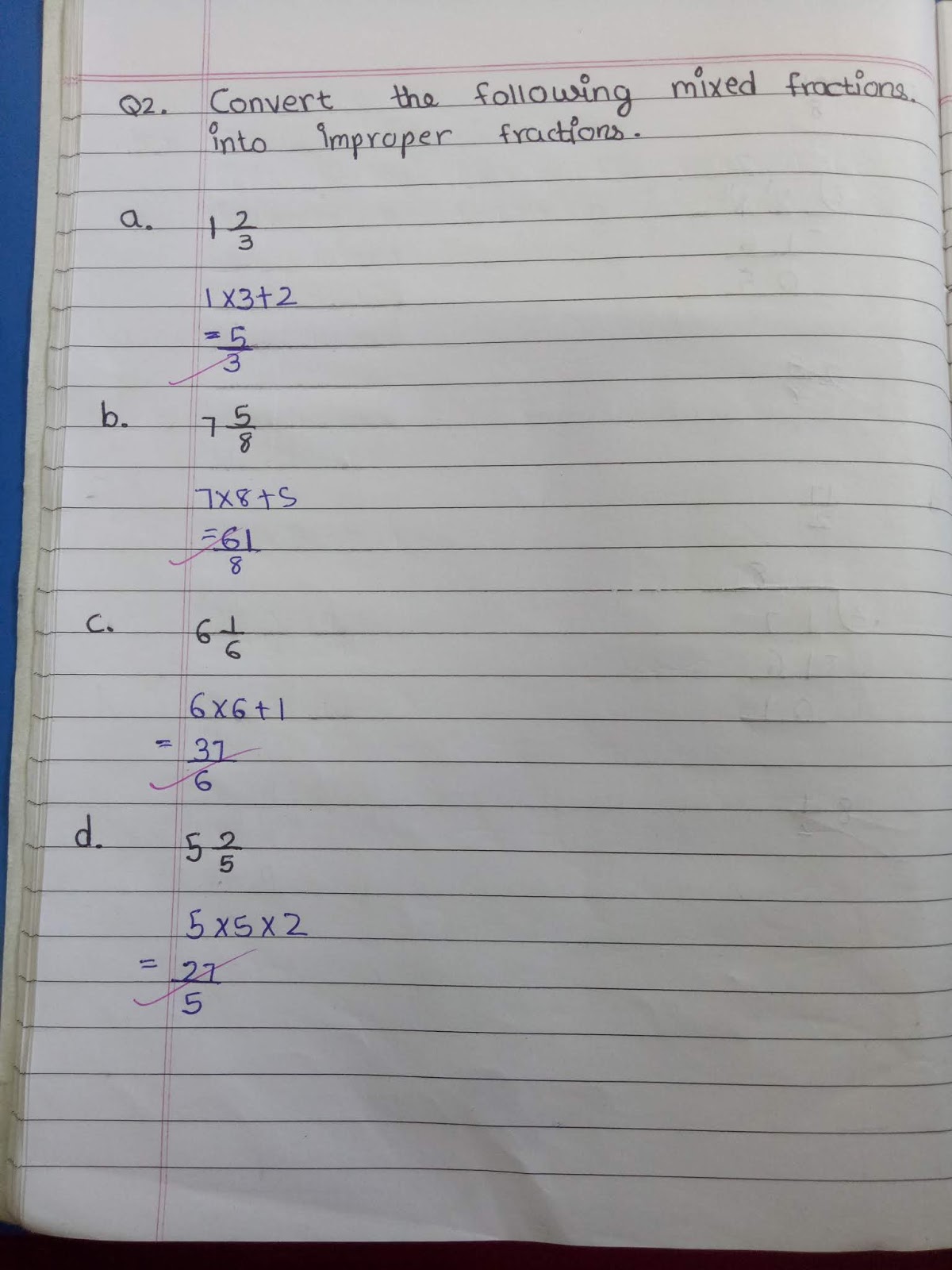 Math ch-Fractions notebook work