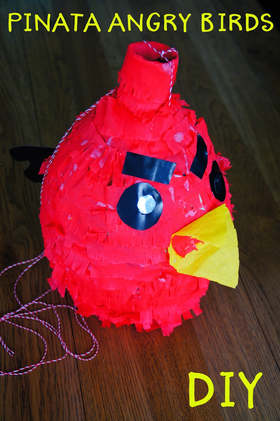 jak zrobić piniatę Angry Birds / pinata Angry Birds DIY - tanasza