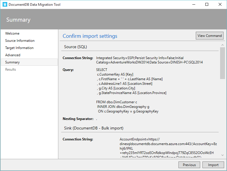 Dinesh's Blog :::: Being Compiled ::::: Loading data from Microsoft SQL Server to DocumentDB in ...