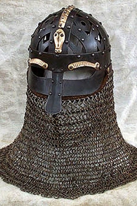 MixedMartialArtsAndCrafts: Riveted Maille Aventail for Migration Era Helmet