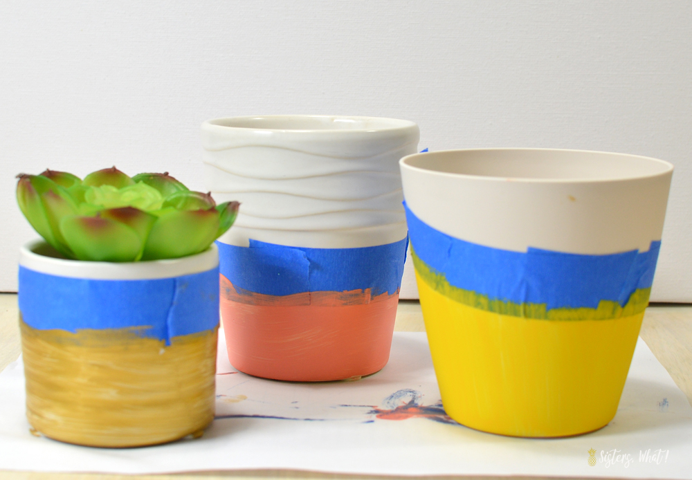 DIY Color Blocked Pots for Flowers or Succulents: Perfect for Mothers ...