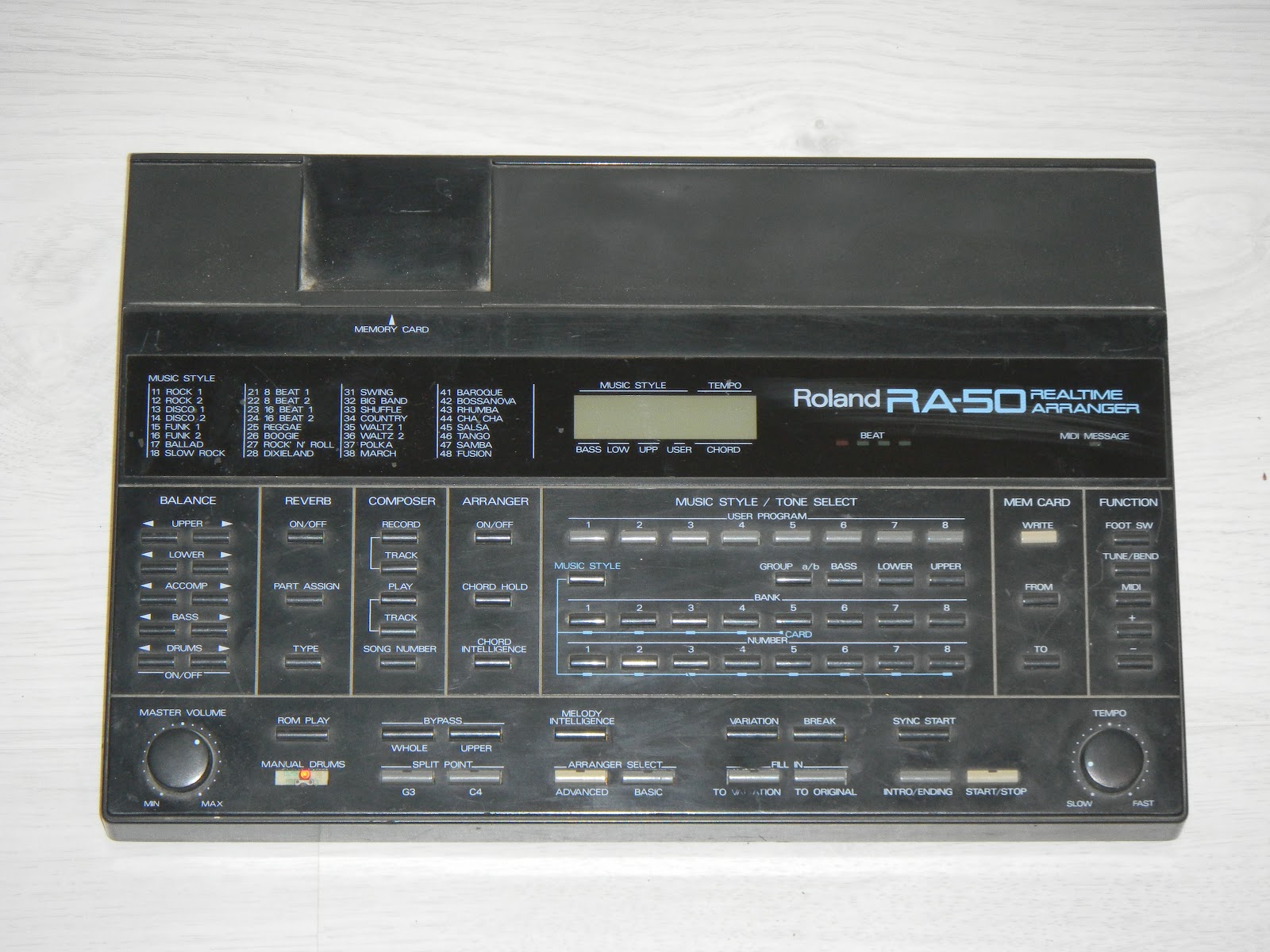 Infrequent Sound [sex.tex] technology: Roland RA-50 Realtime Arranger