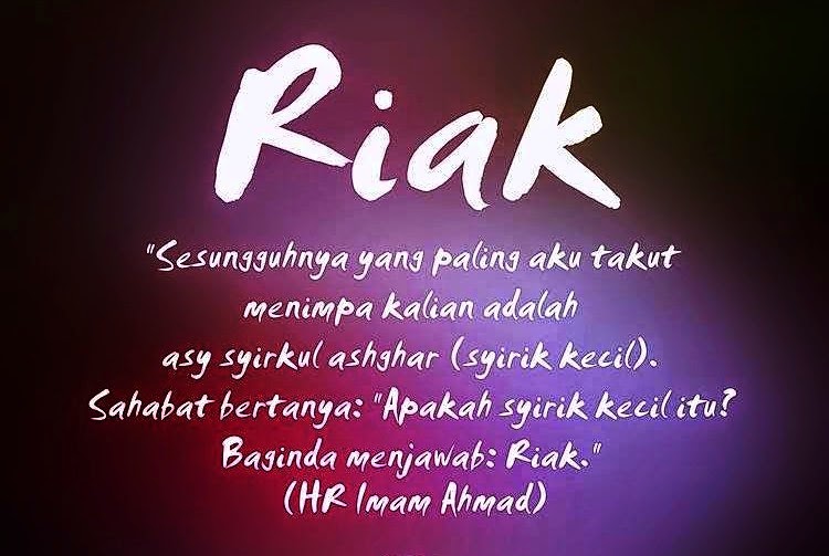 Riak Dan Sum'ah - Arkib Dakwah