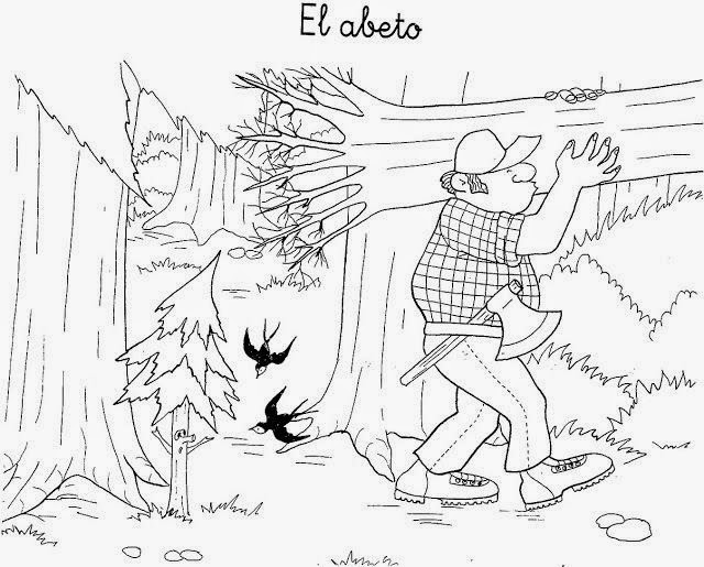 Dibujos para colorear. Maestra de Infantil y Primaria.: El abeto ...