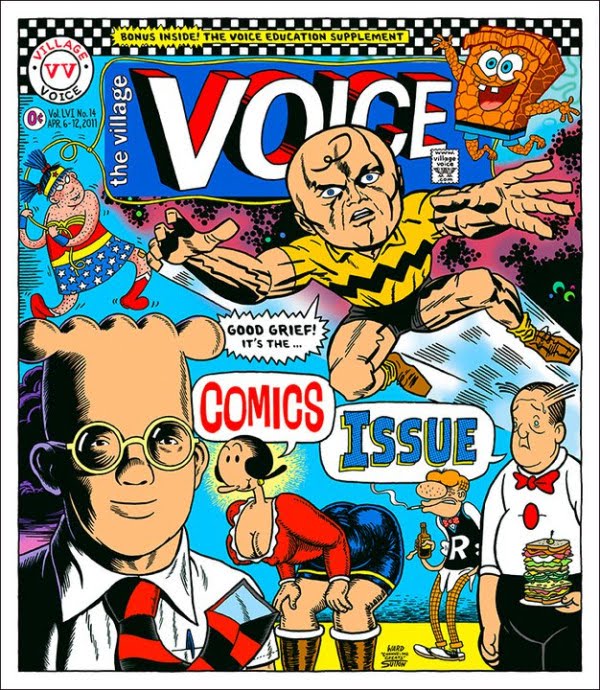 Mike Lynch Cartoons: Ward Sutton's Cartoon Mash Up VILLAGE VOICE Cover