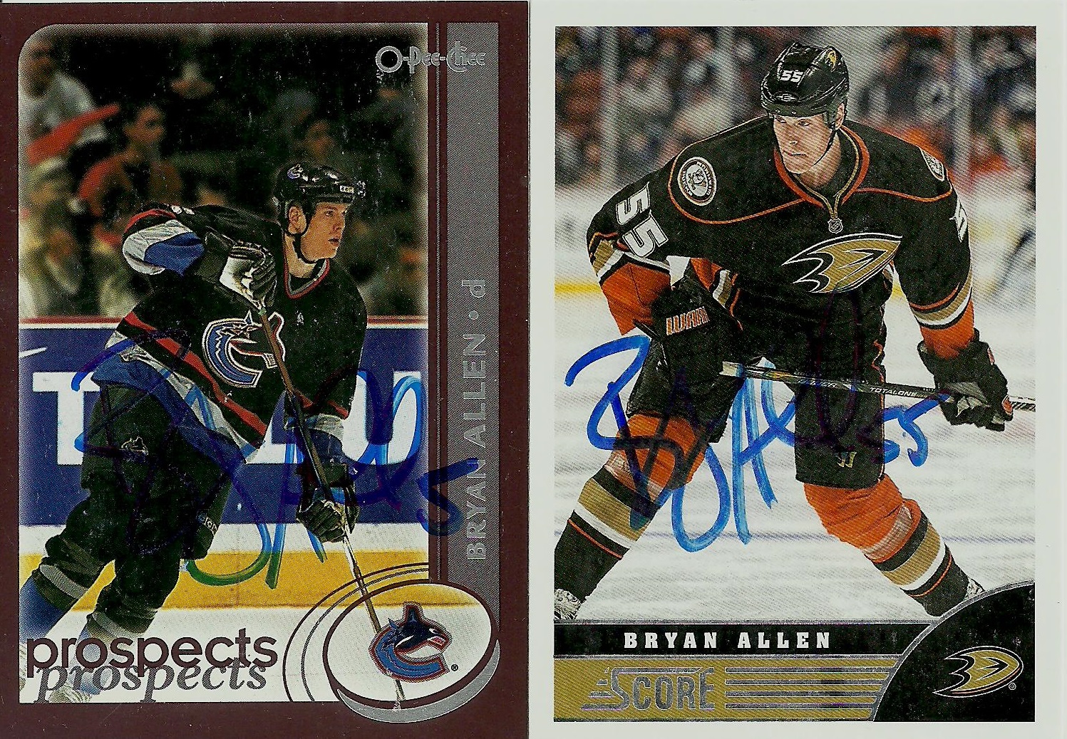 Hell's Valuable Collectibles: Bryan Allen: Two Autographed Cards