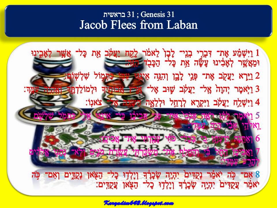SENI MEMBENTUK GAMBAR: בראשית 31 ; Genesis 31, Jacob Flees from Laban ...