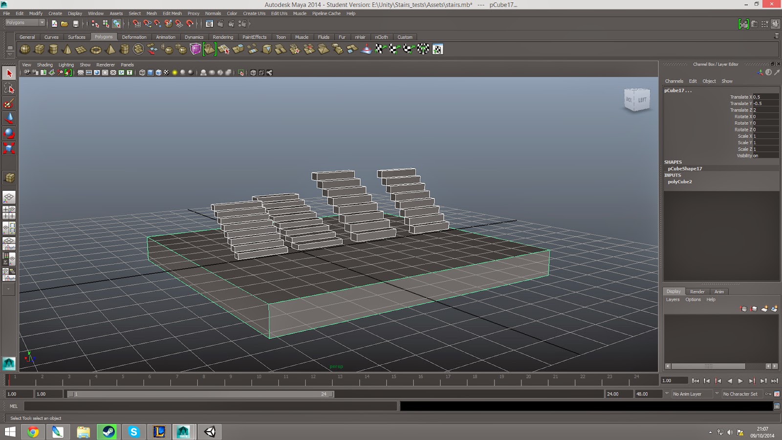 John Howard's Art Place: Autodesk Maya / Unity - Stairs