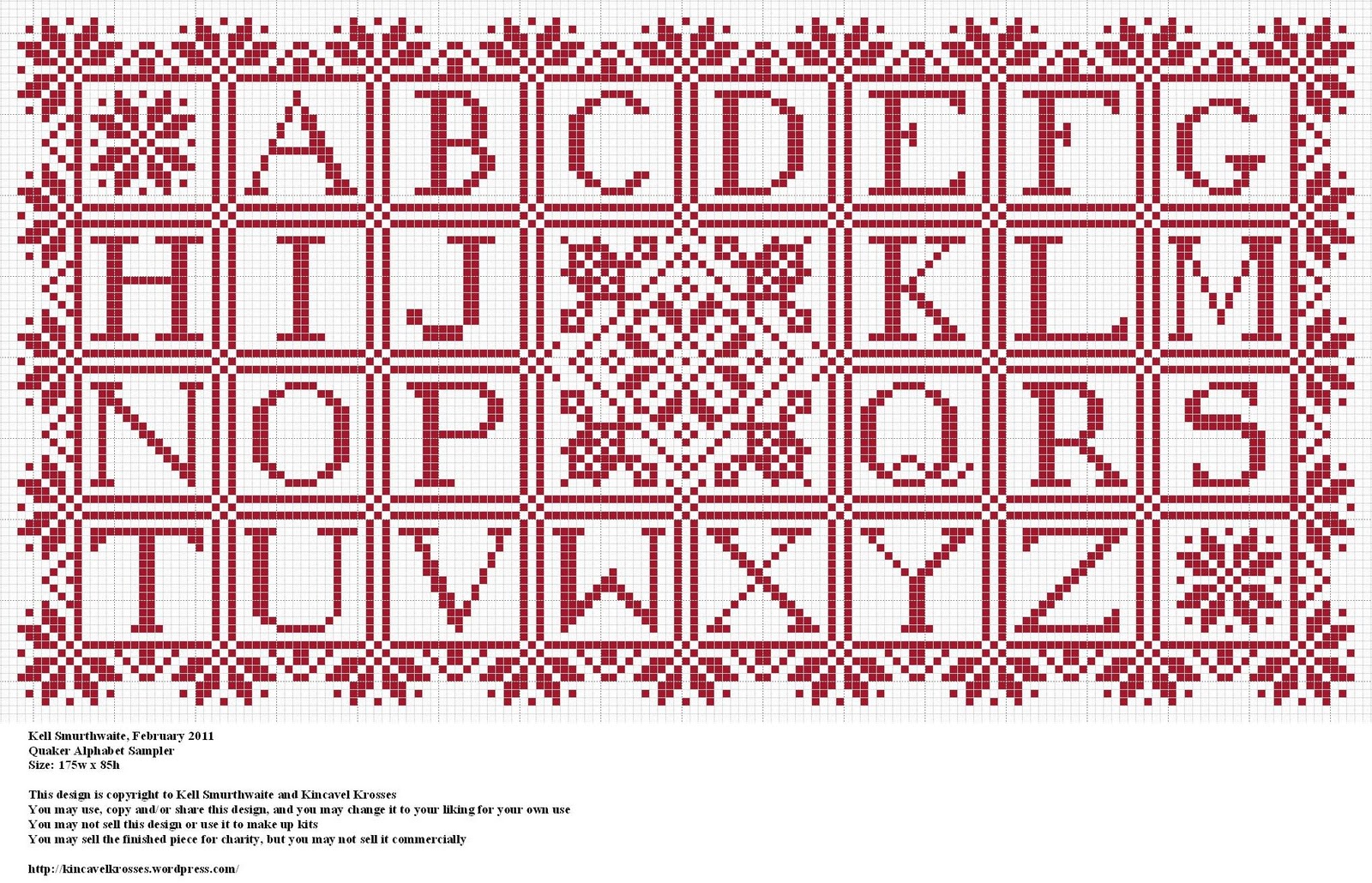 ♥ Korsstygns-Arkivet ♥: ALFABETET MED VACKER BÅRD-KORSSTYGNSMÖNSTER